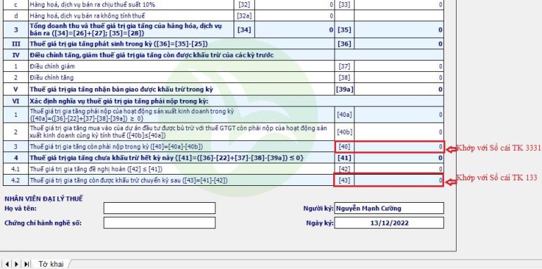 Chênh Lệch Thuế GTGT Trên Tờ Khai Và Sổ Sách Sổ Cái TK 133