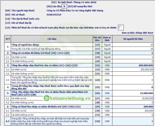 Không Phát Sinh Thuế TNCN Có Phải Nộp Tờ Khai 05/KK-TNCN?